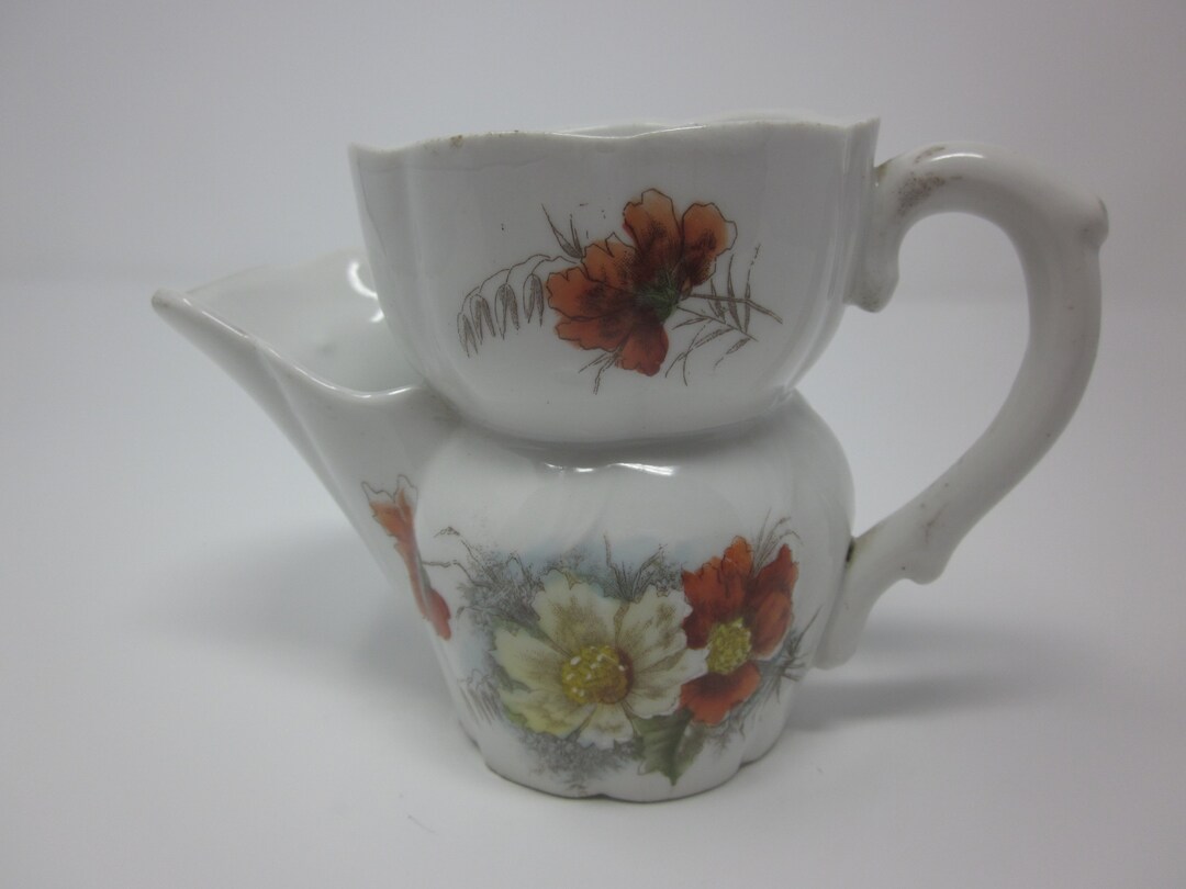 White Shaving Mug With Scuttle Vintage Shaving Mug and Scuttle Hand ...