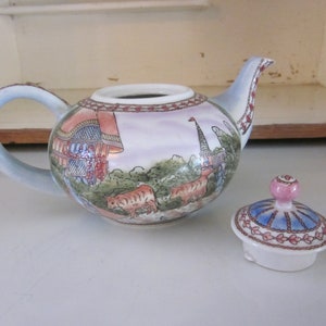 Ashby's Collectors Edition Hand Painted Teapot Castle Scene Pastoral ...