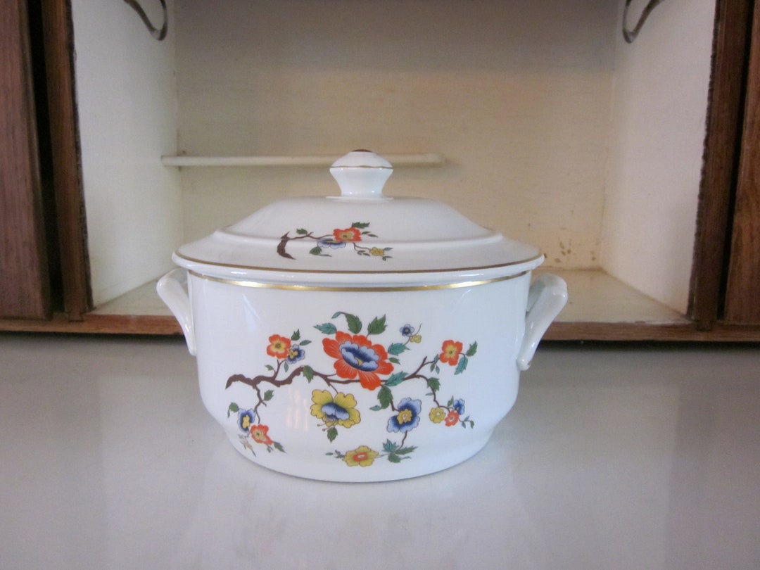 Apilco France Floral Casserole With Lid - Etsy