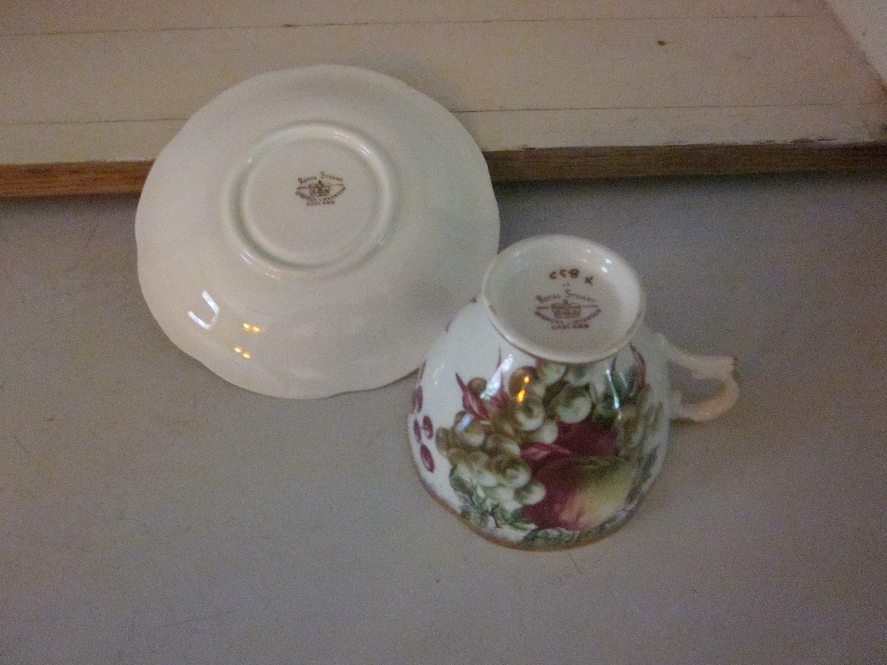 Vintage Royal Stuart Fruit Teacup & Saucer, English Bone China - Etsy