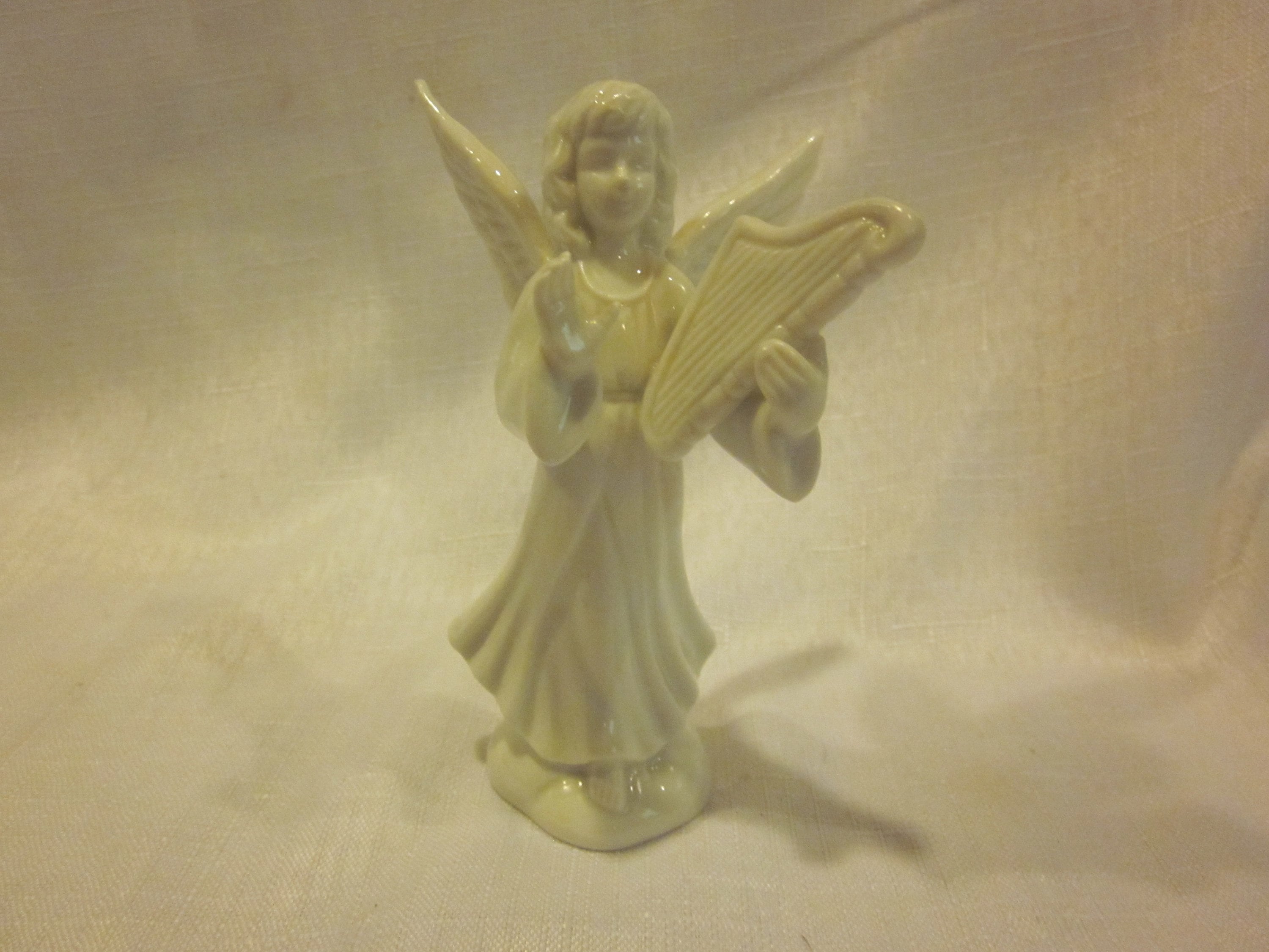 Enesco Ceramic Angel Figurines Pair of Enesco Angels Christmas - Etsy
