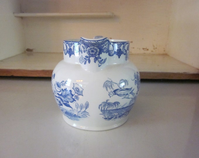 Spode Blue Room Pitcher Flower Vase Spode Milk Jug Blue and White China ...