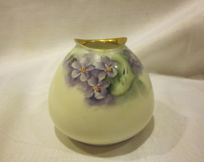 RS Germany Vase Small Porcelain Vase Hand Painted Violets - Etsy