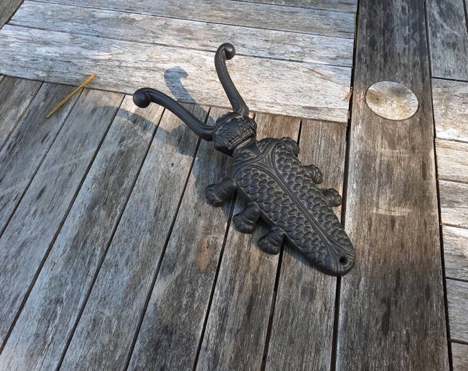 Cast Iron Boot Jack Hearth Cricket Beetle Grasshopper Cast Iron Bug ...