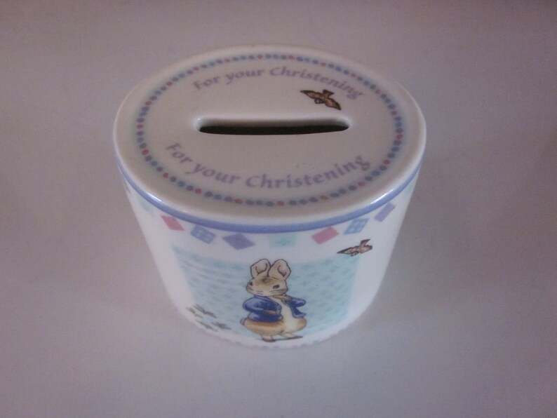Wedgwood Peter Rabbit Bank for Your Christening Bank 2002 - Etsy