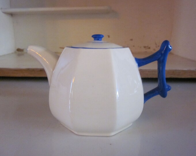 Regal Pottery Cobridge Stoke on Trent Teapot Vintage Blue and White ...