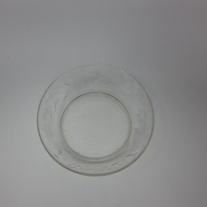 Small Etched Glass Dish Shallow Glass Dish Berry Dish Candy Dish Nut ...