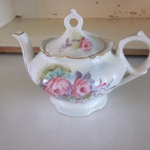 Lefton Musical Floral Teapot Tea for Two Vintage Teapot Pink Roses ...
