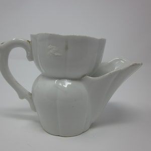 White Shaving Mug With Scuttle Vintage Shaving Mug and Scuttle Hand ...