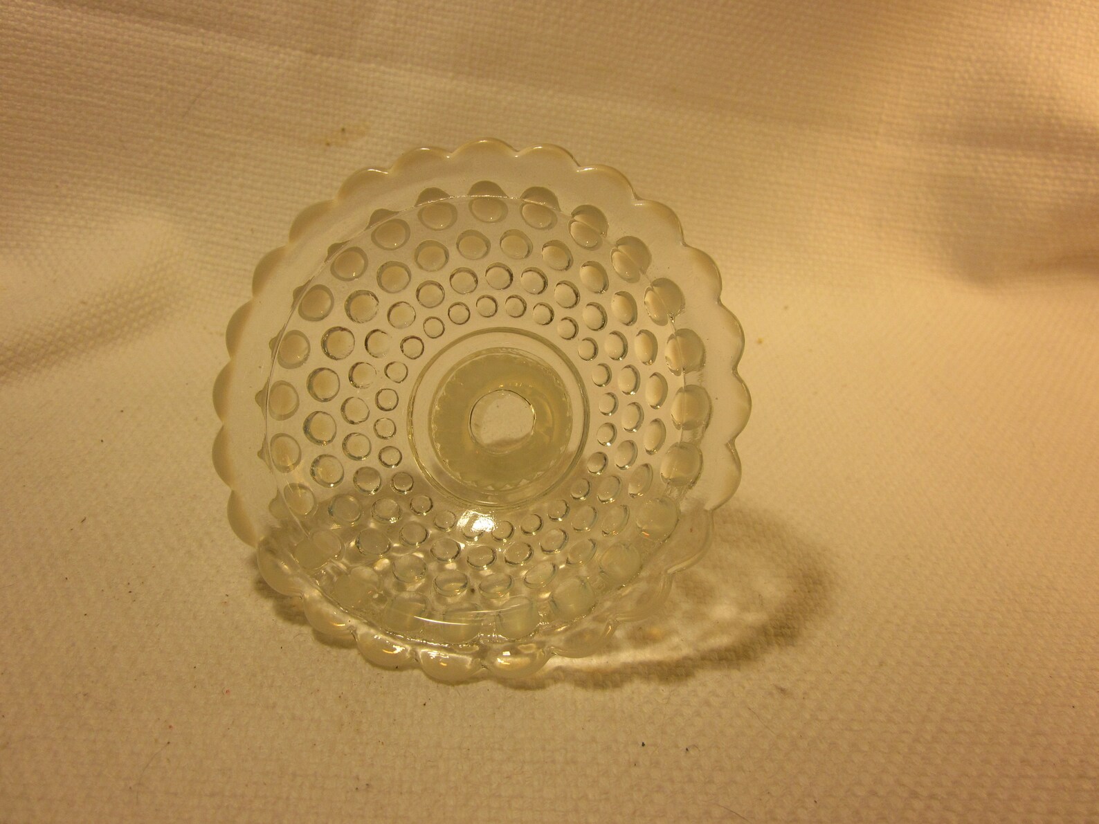 Vintage Opalescent Moonstone Hobnail Glass Candle Holder - Etsy