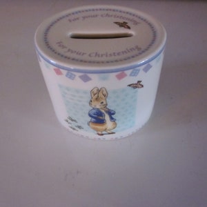 Wedgwood Peter Rabbit Bank for Your Christening Bank 2002 Baptism ...
