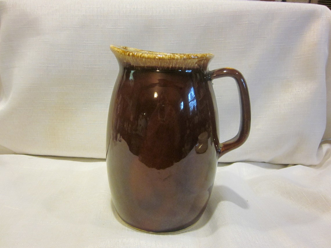 Hull Pottery USA Brown Drip Pitcher Hull Milk Pitcher Brown - Etsy