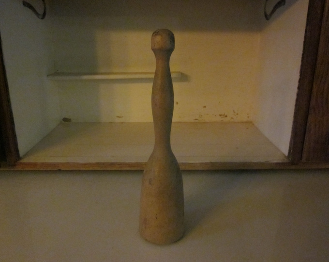 Vintage Wooden Potato Masher Pestle Cabbage Stomper Wooden Tamper ...
