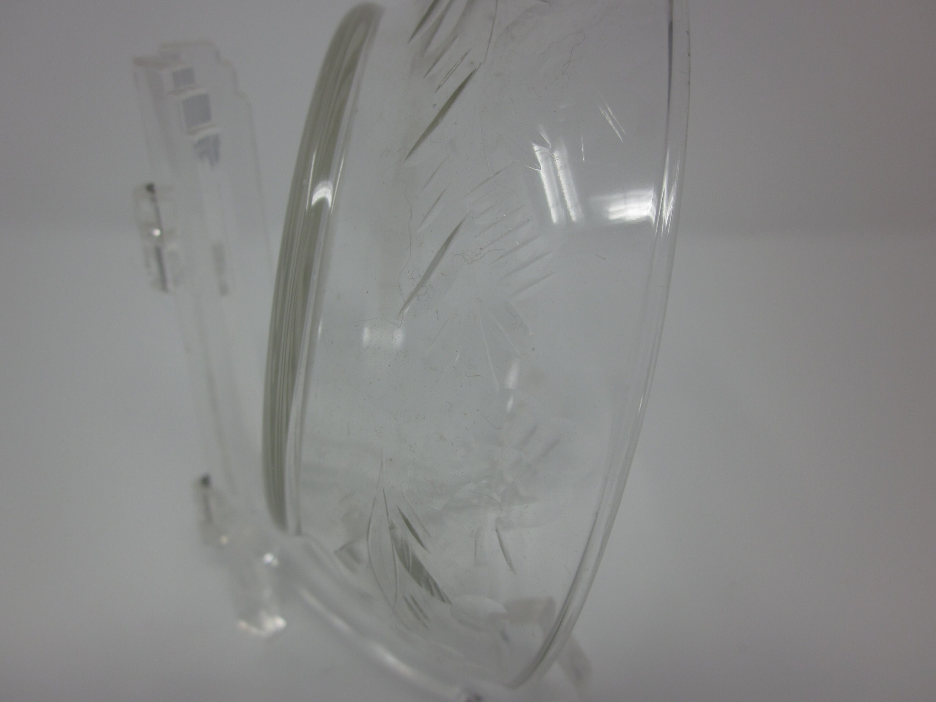 Small Etched Glass Dish Shallow Glass Dish Berry Dish Candy - Etsy