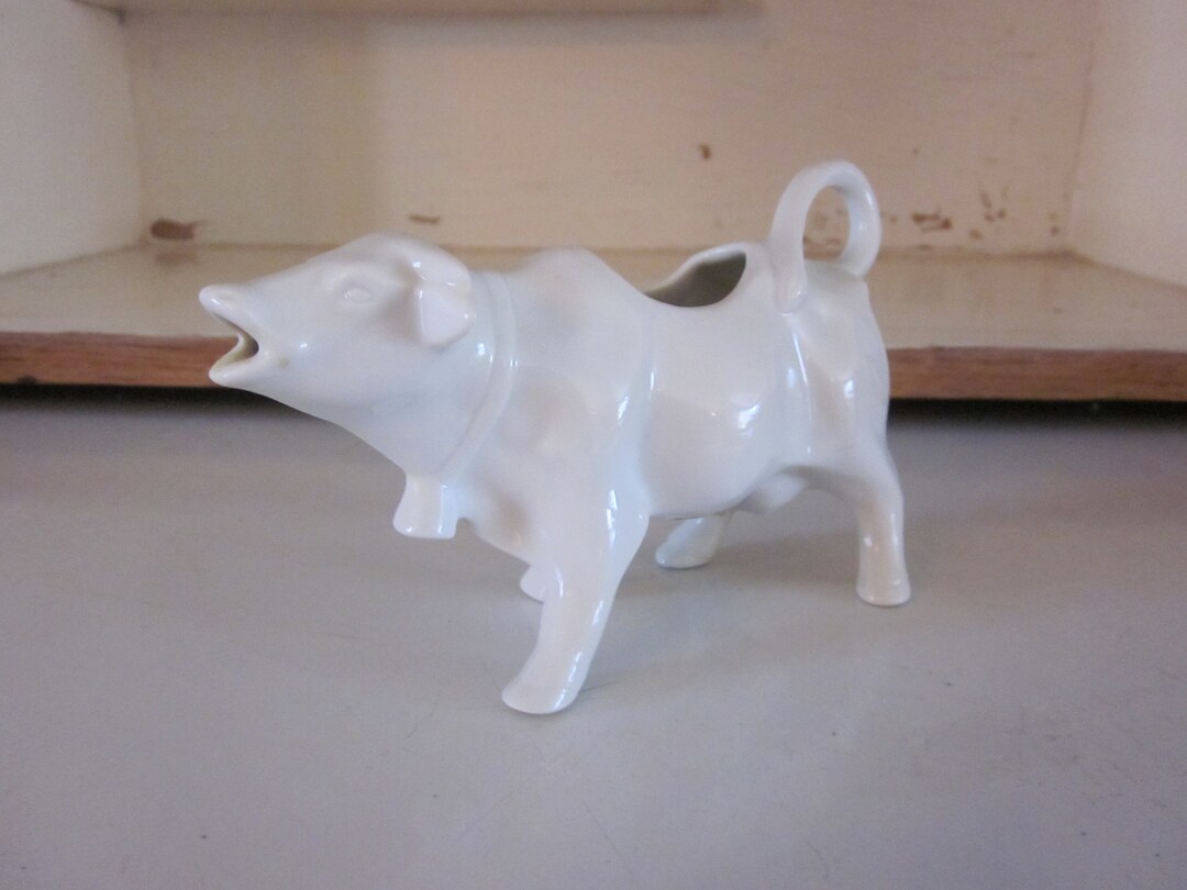 White Cow Creamer Made in Japan White Ceramic Cow Creamer Country ...