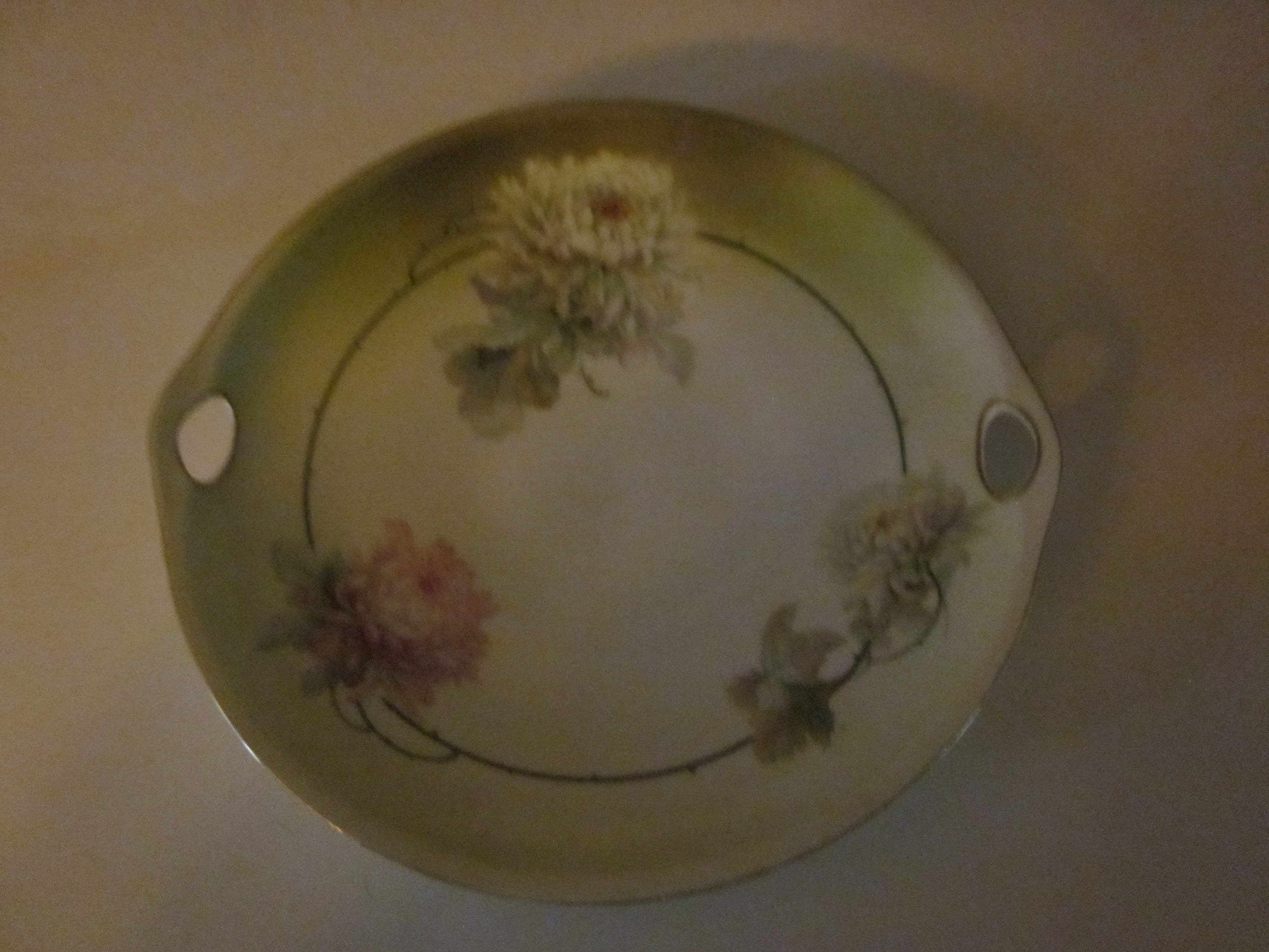 German Dual Handled Cake Plate Vintage Plate Pink White - Etsy