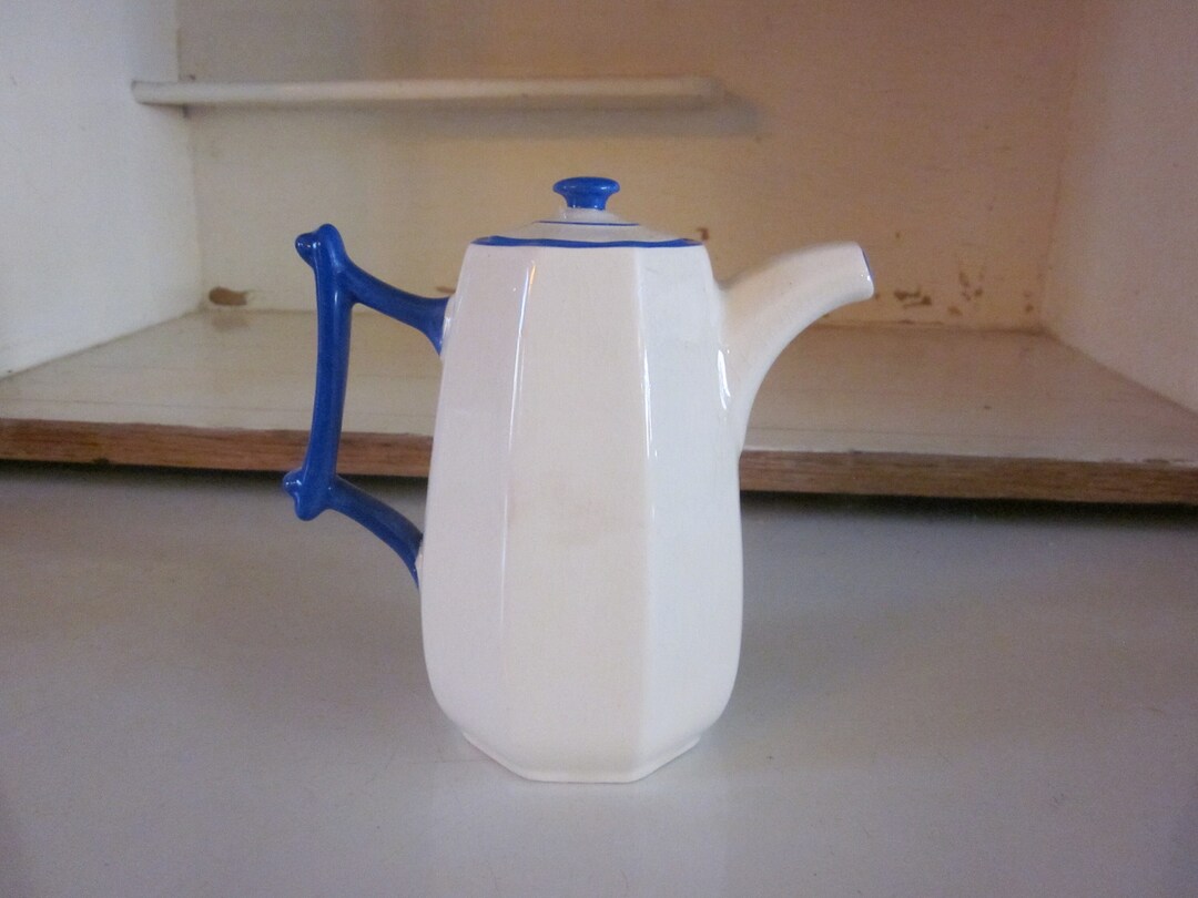Regal Pottery Cobridge Stoke on Trent Teapot Vintage Blue and White ...