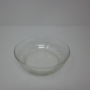 Small Etched Glass Dish Shallow Glass Dish Berry Dish Candy Dish Nut ...