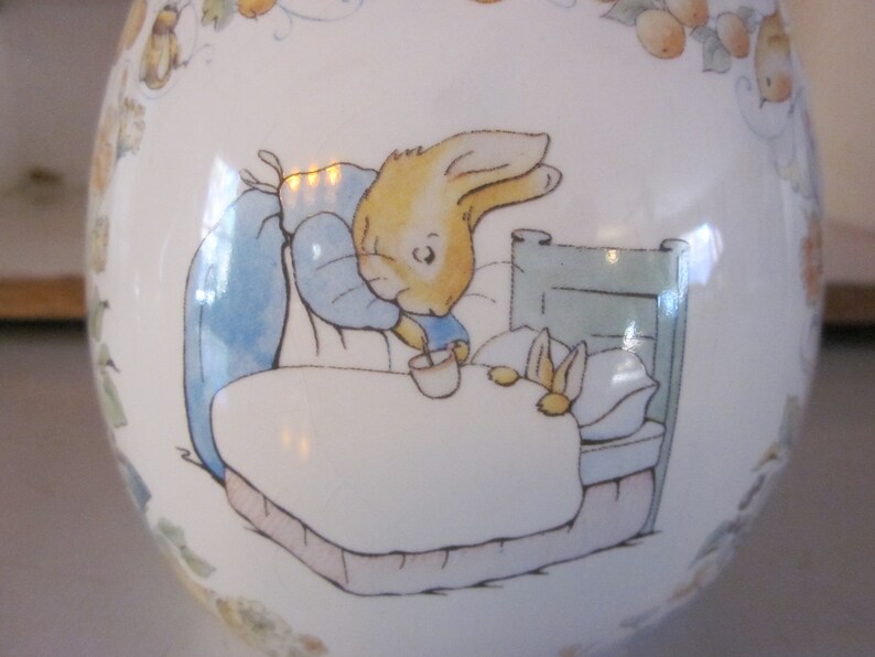 Peter Rabbit ceramic egg cookie jar Beatrix Potter Teleflora Peter ...