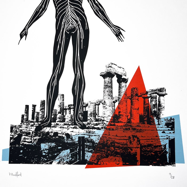 Cyclops (red Blue Black) - Screen Printed Poster - Etsy