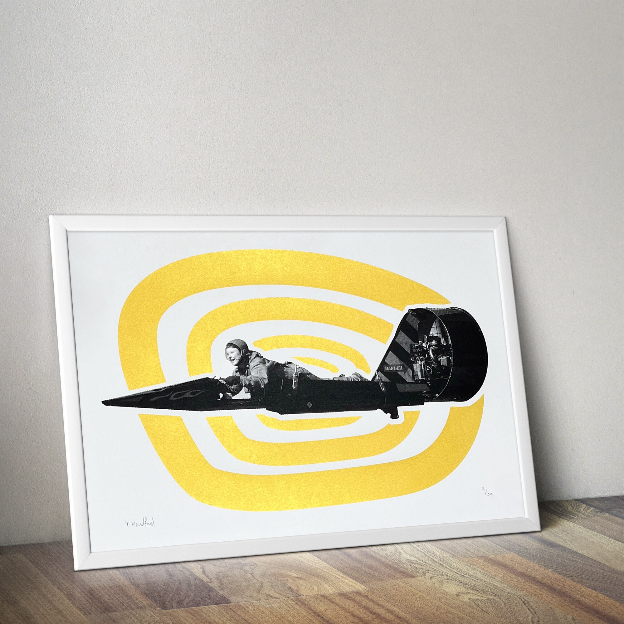 Rocket Lady (Gold) - Screen Printed Poster - Feminist wall art ...