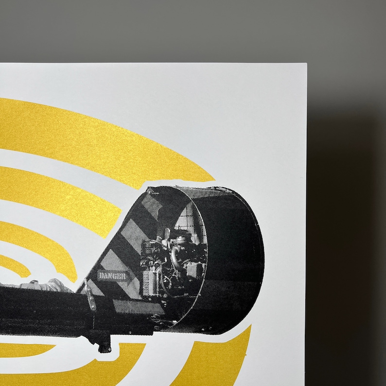 Rocket Lady (gold) - Screen Printed Poster - Feminist Wall Art ...