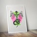 Neon 'medusa V4' Screen Printed Poster - Etsy
