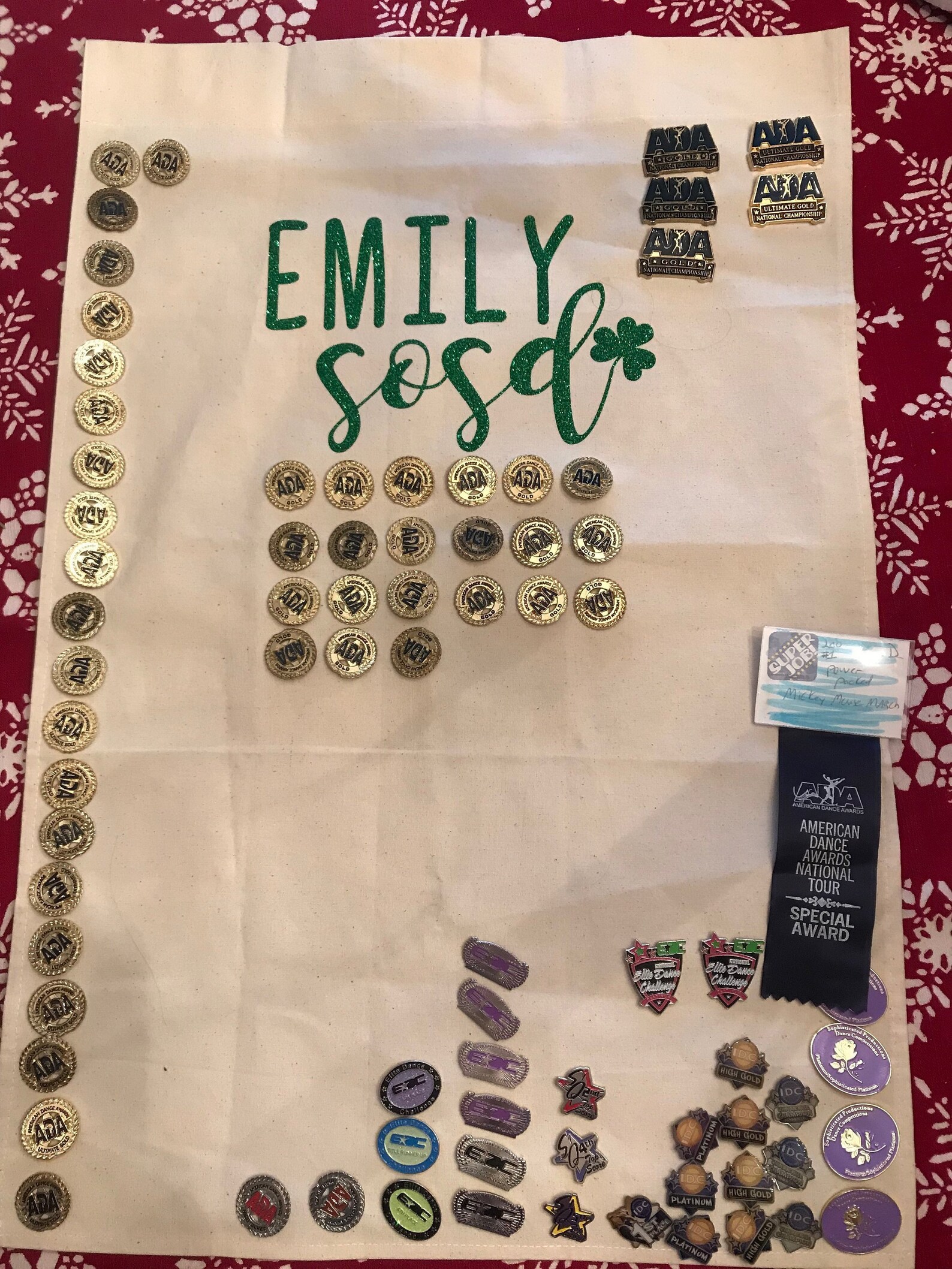 Dance Pin Flag Dance Pin Storage Competition Dancer Pin | Etsy