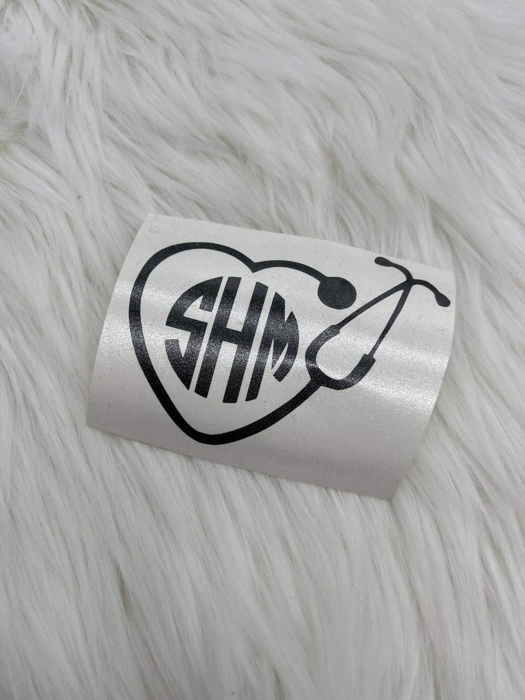 Nursing Stethoscope Monogram Decals | Nursing Decals | Nurse Monogram ...