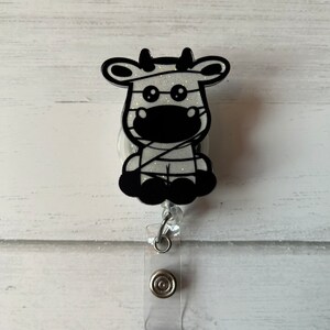 Mummy Cow Badge Reel, Halloween ID Holder, Interchangeable - Etsy