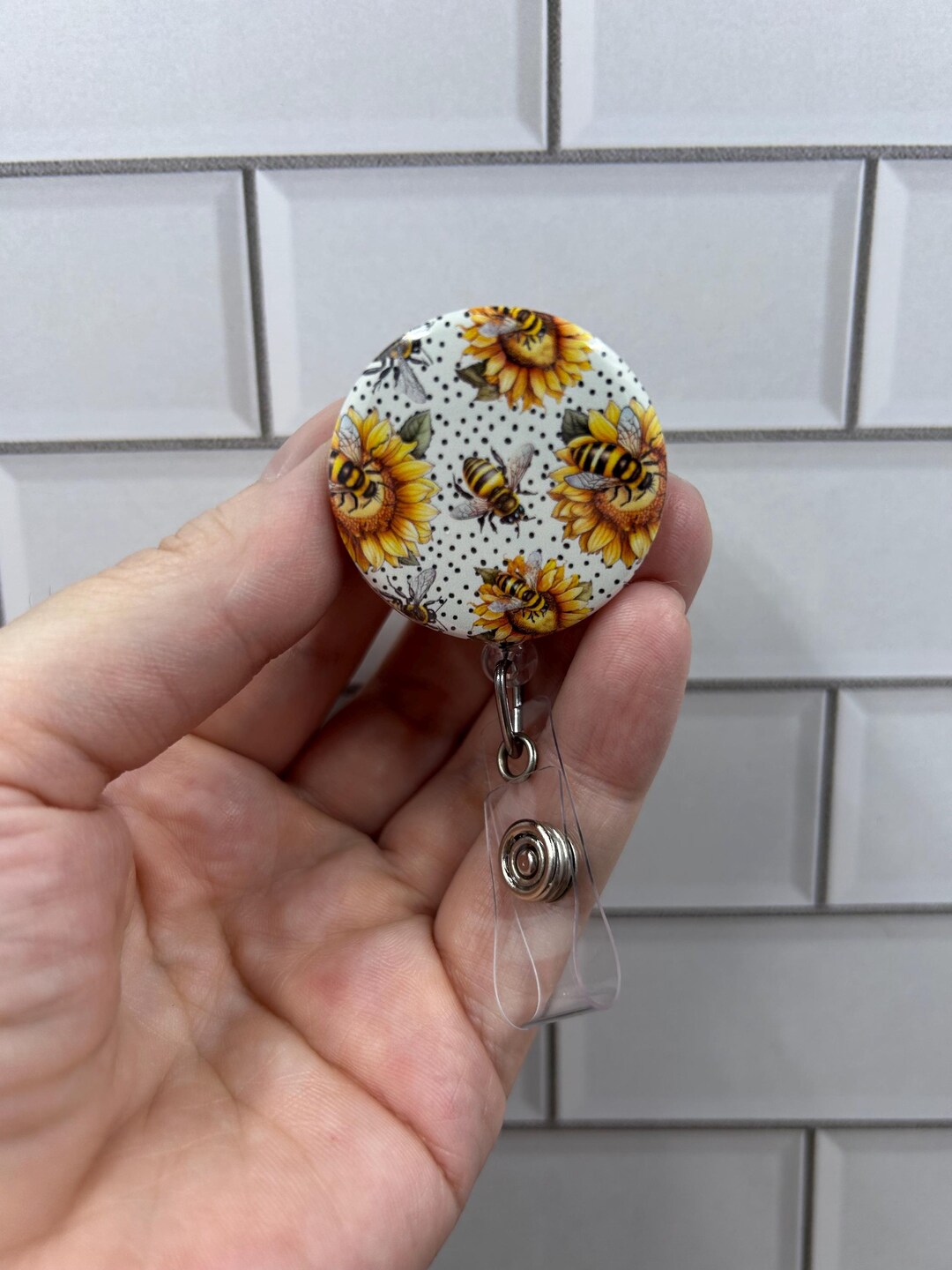 Bumblebee Badge Reel, Sonnenblume, Ausweishalter, Ausweishalter ...