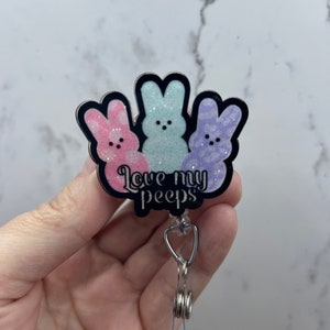 Love My Peeps Badge Reel, Peep Badge Reel, Easter Badge Reel, Easter ...