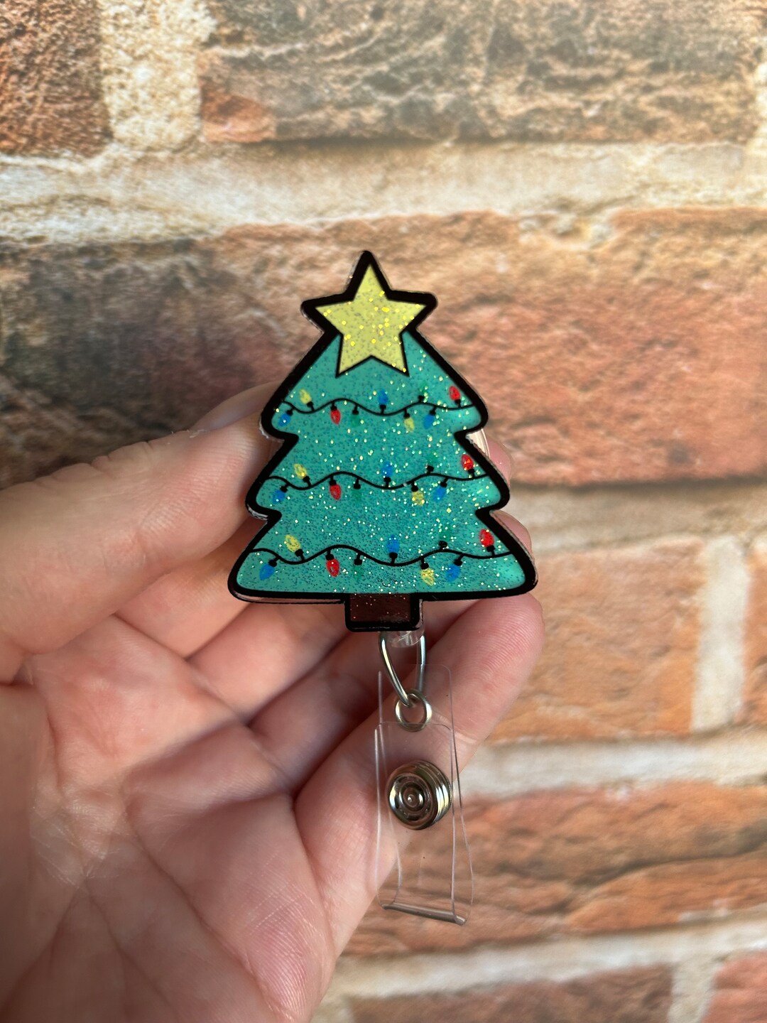Christmas Tree Badge Reel, Tree, Badge Reel, Gift Idea, Badge Holder ...