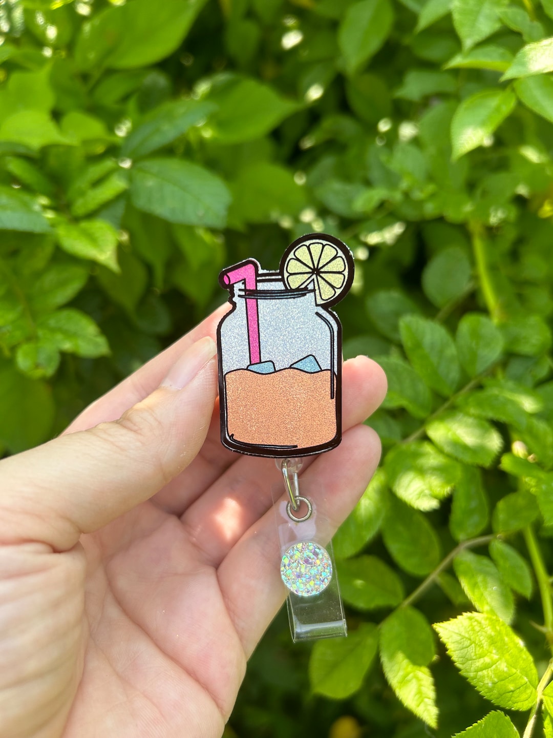 Sweet Tea Badge Reel, Mason Jar, Tea, Sweet Tea, Retractable Reel ...