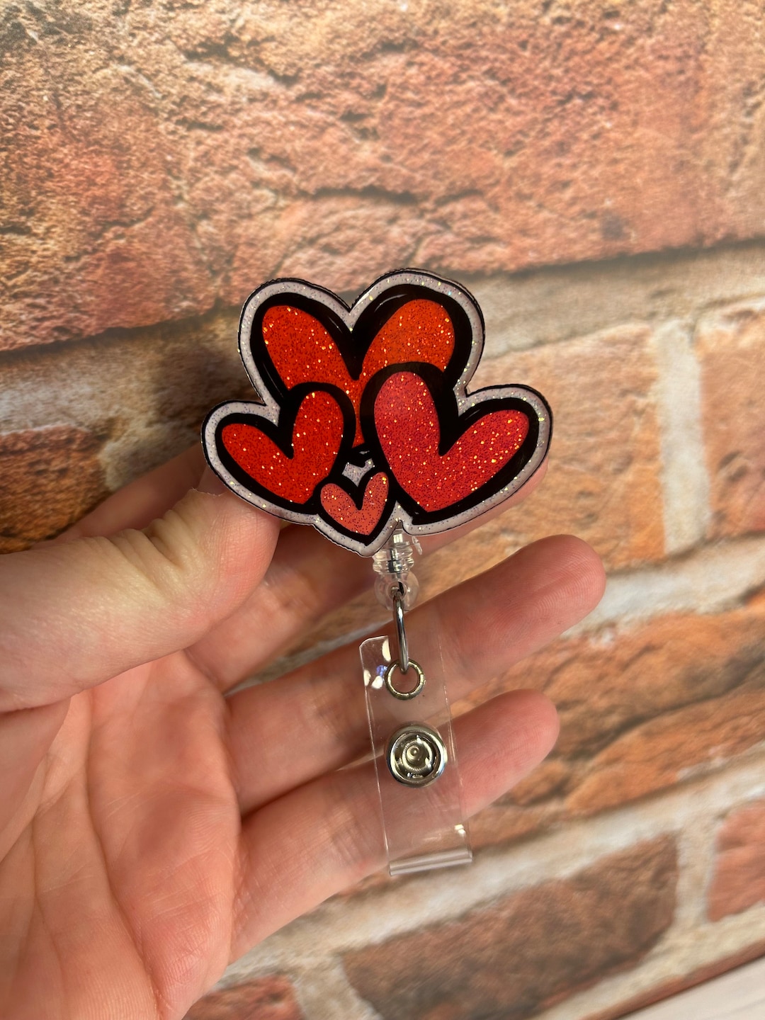 Valentine's Day Hearts Badge Reel, V Day, Love, Hearts, Gift Idea ...