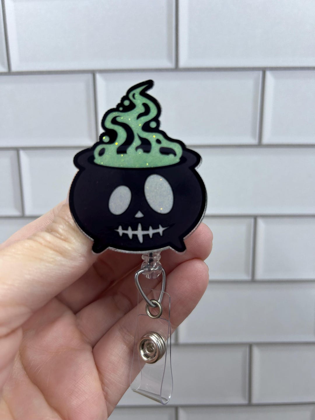 Smokey Cauldron Badge Reel, Cauldron, Halloween Badge Reel, Cauldron ...
