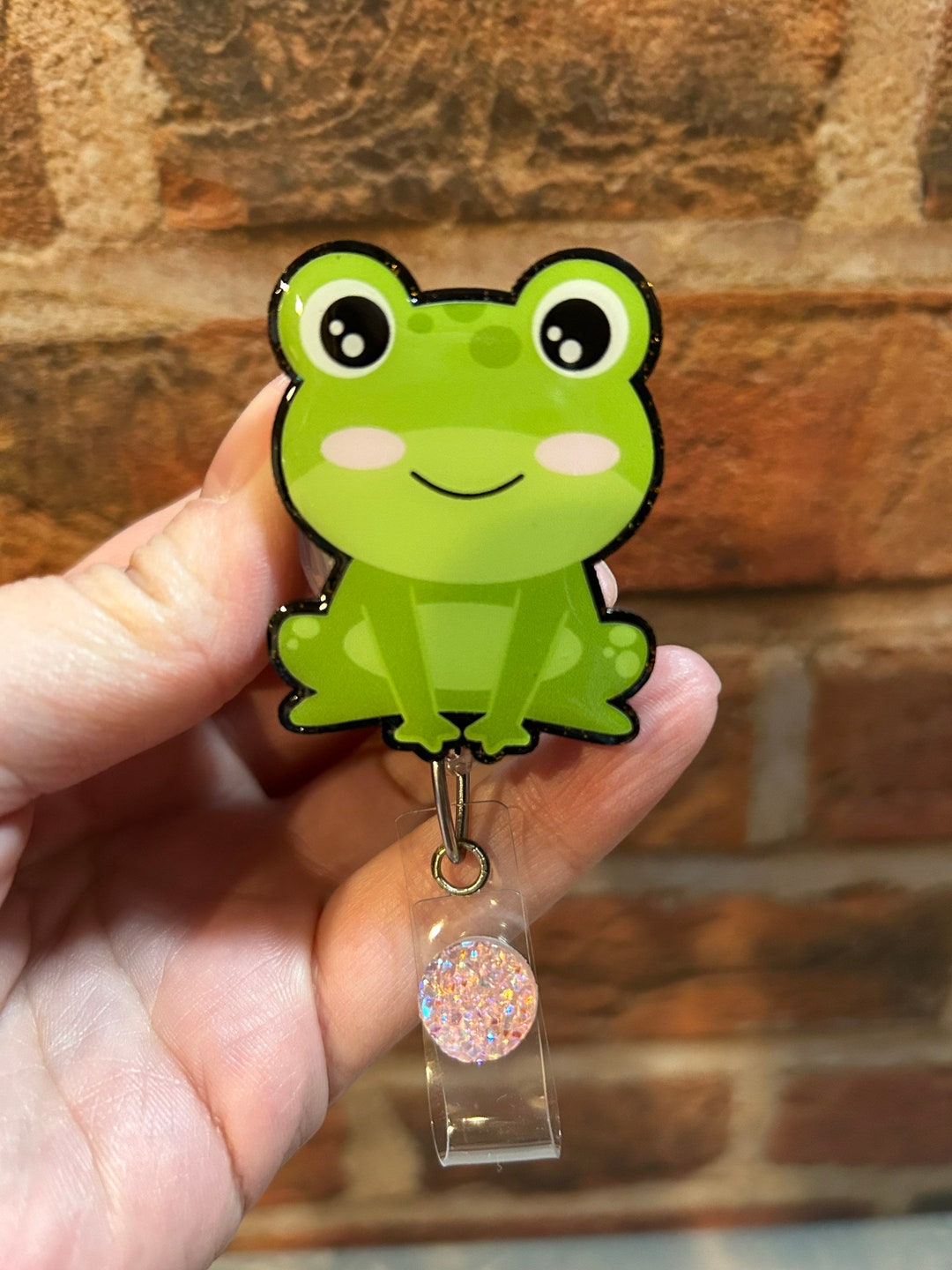 Frog Badge Reel Frog Cute Badge Reel ID Holder Badge - Etsy