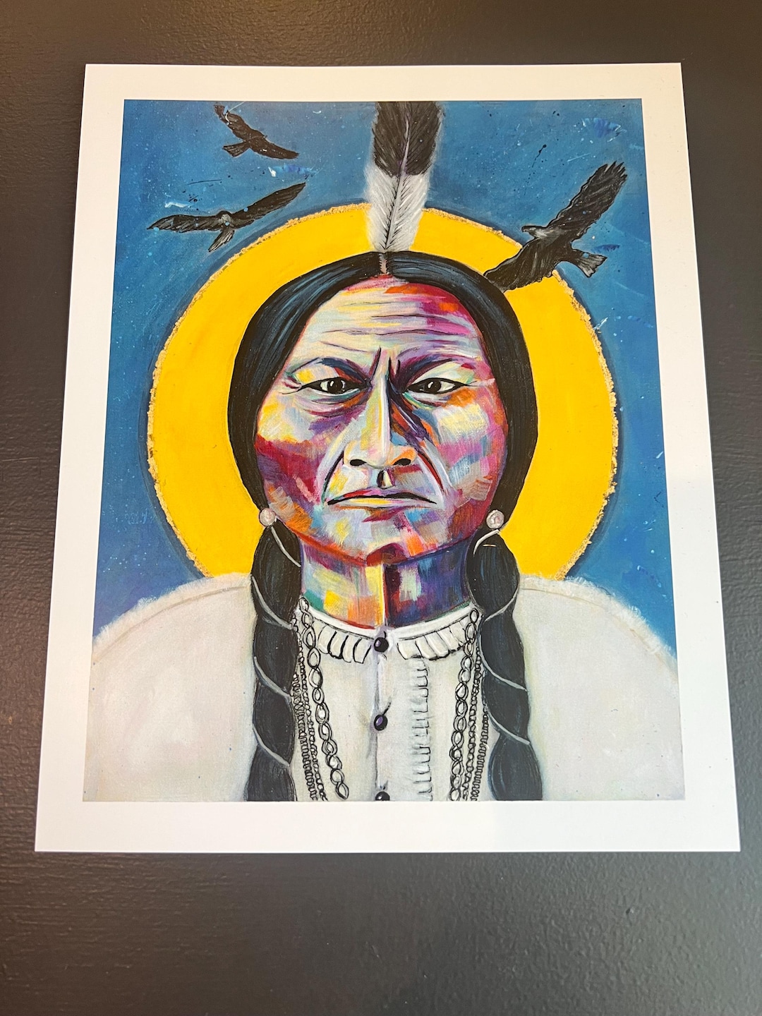 Sitting Bull, Native American Warrior, Print of Original Painting ...