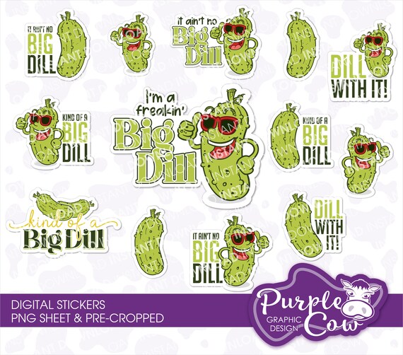 Big Dill Digital Sticker Set - Etsy