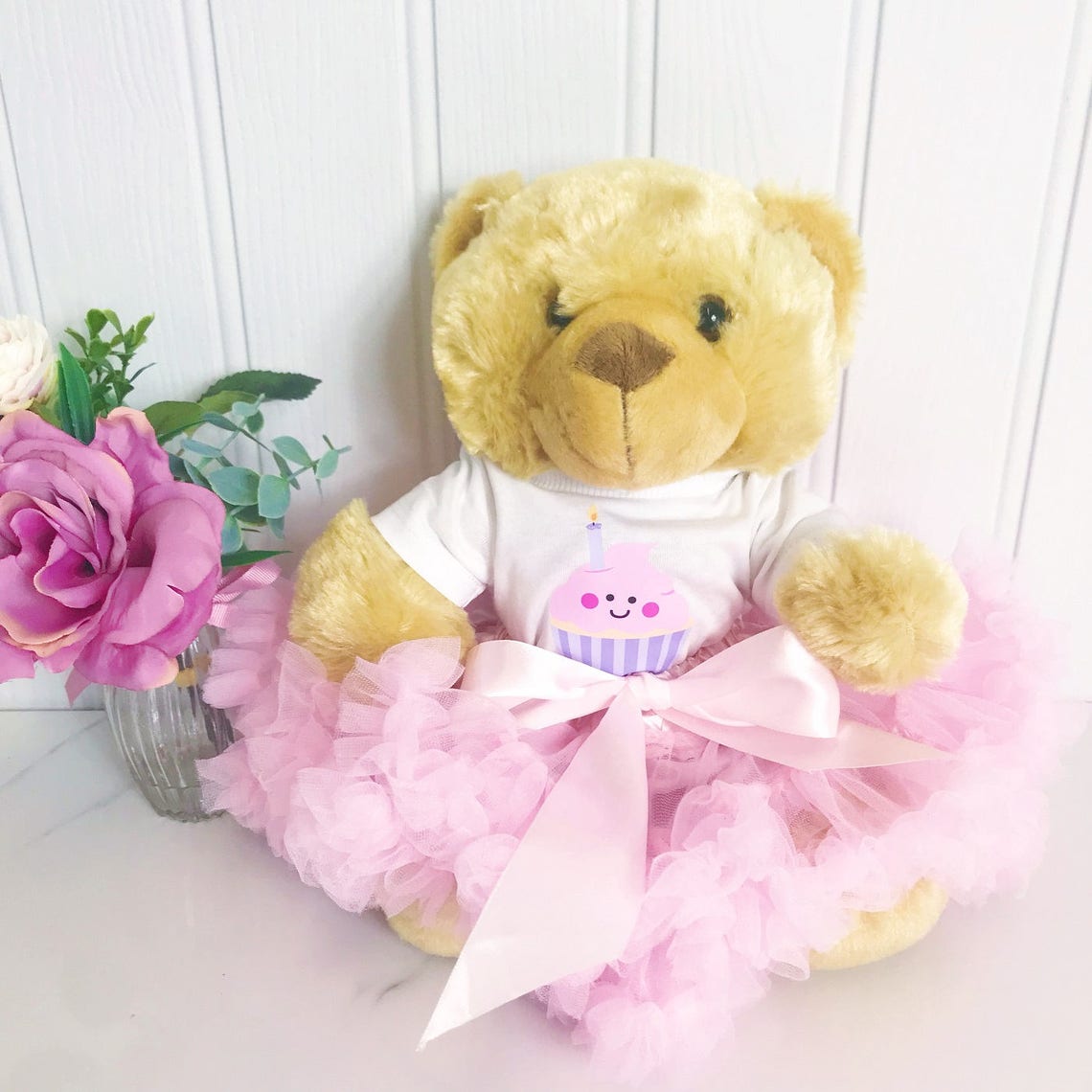 Personalised Teddy Bear With Pettiskirt Tutu/memory Bear/cute | Etsy