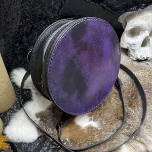 Leather Midnight Purple Crossbody Bag - Etsy