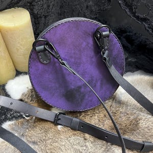 Leather Midnight Purple Crossbody Bag - Etsy