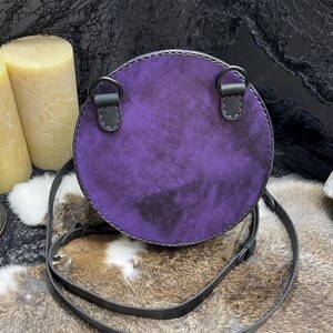 Leather Midnight Purple Crossbody Bag - Etsy