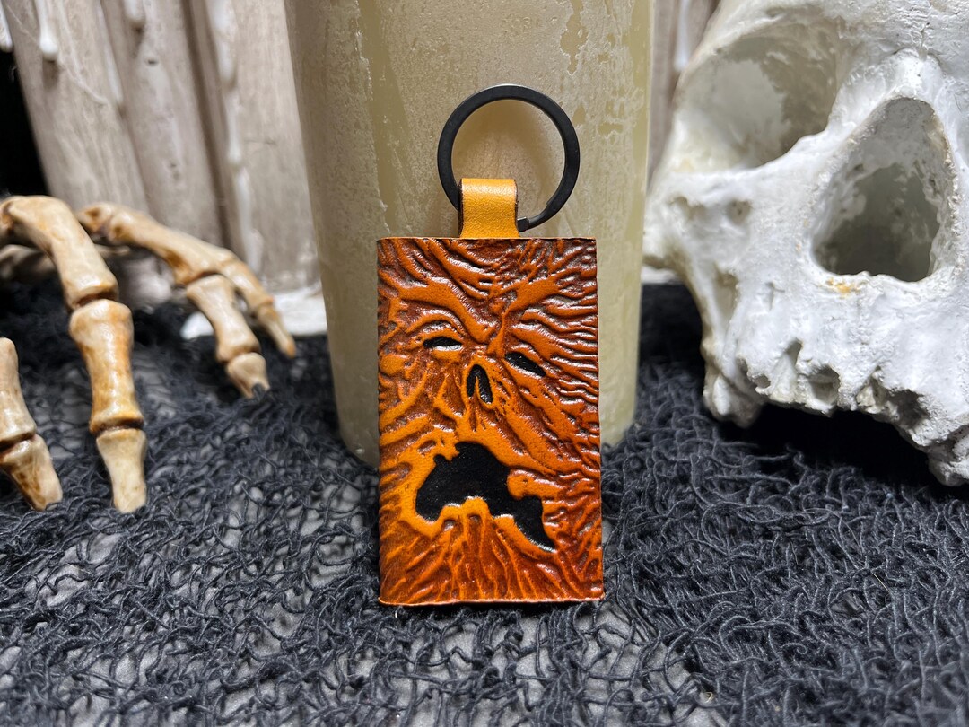 Leather Book of the Dead Keychain - Etsy