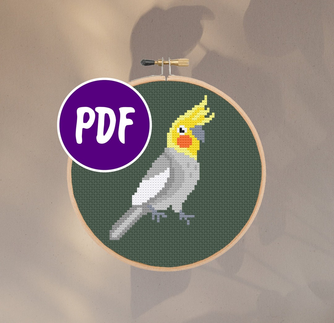 Kyle Cockatiel Mini Cross Stitch Pattern Printable PDF Digital - Etsy