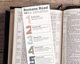 Romans Road Bookmark, Scripture Card, Romans Road Printable, Bible ...