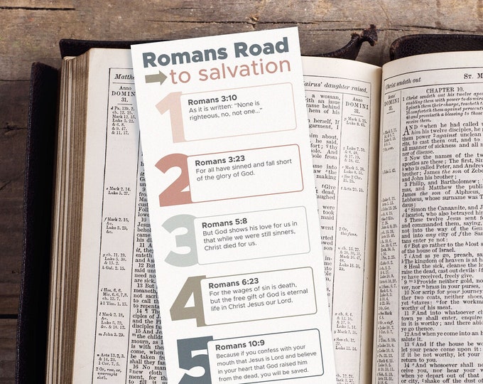 Romans Road Scriptures Printable Bookmark - Etsy