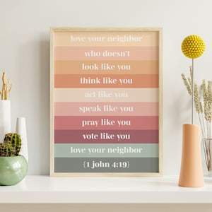 Love Your Neighbor Poster Digital Print PDF File - Etsy
