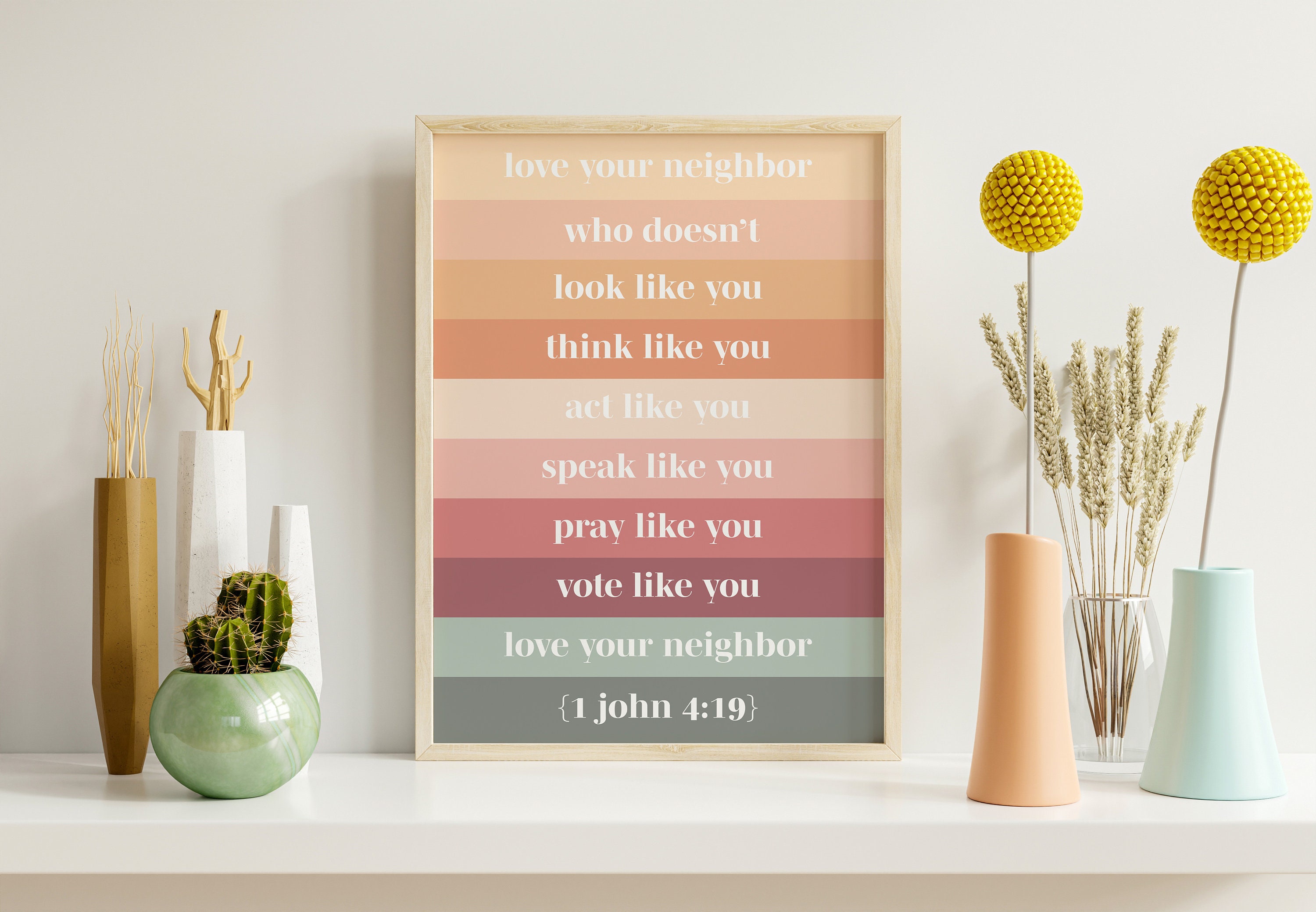 Love Your Neighbor Poster Digital Print PDF File - Etsy