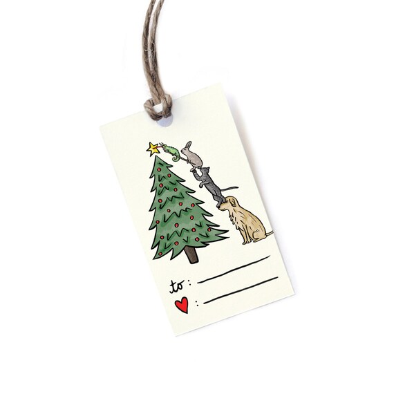 10 Tree Topper Holiday Gift Tags / Christmas / Made in Hawaii | Etsy